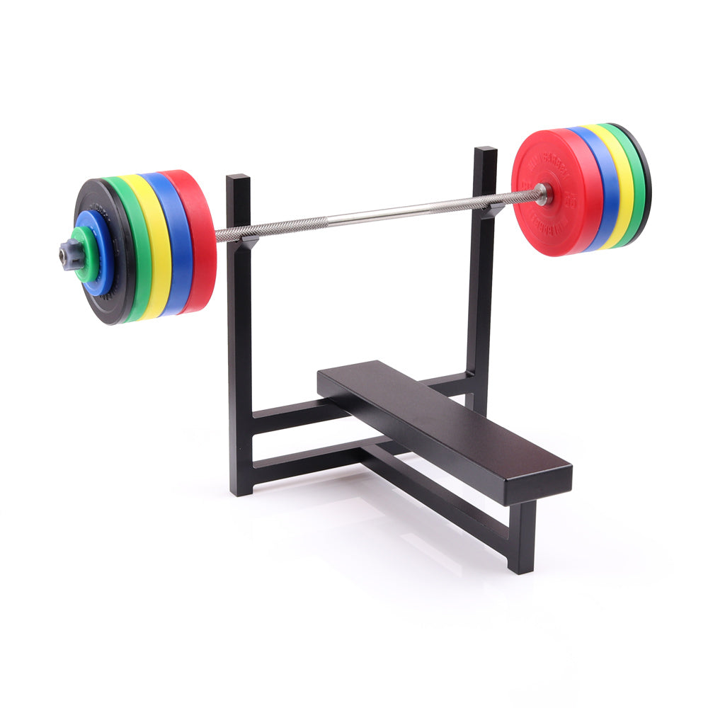 The Mini Bench Press | Stainless Steel Model Barbell + PR Tracker ...